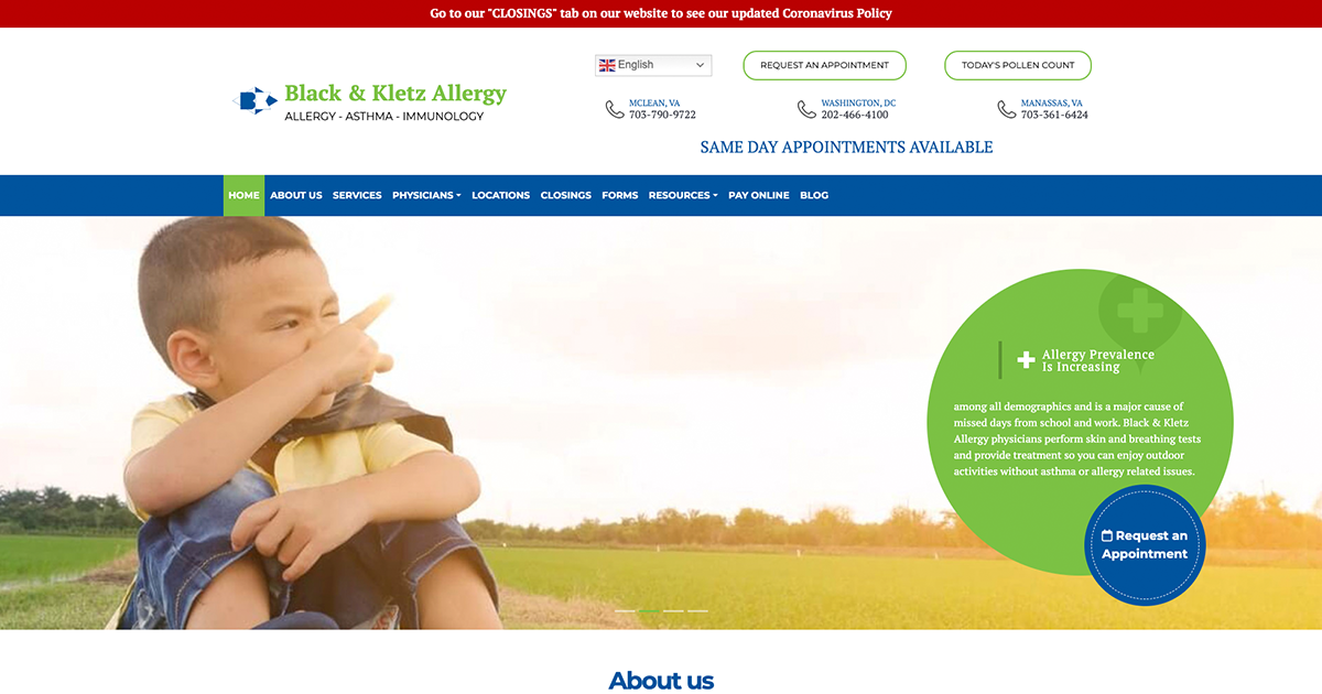 Allergist For Treatment Of All Allergies In DC, MD, VA